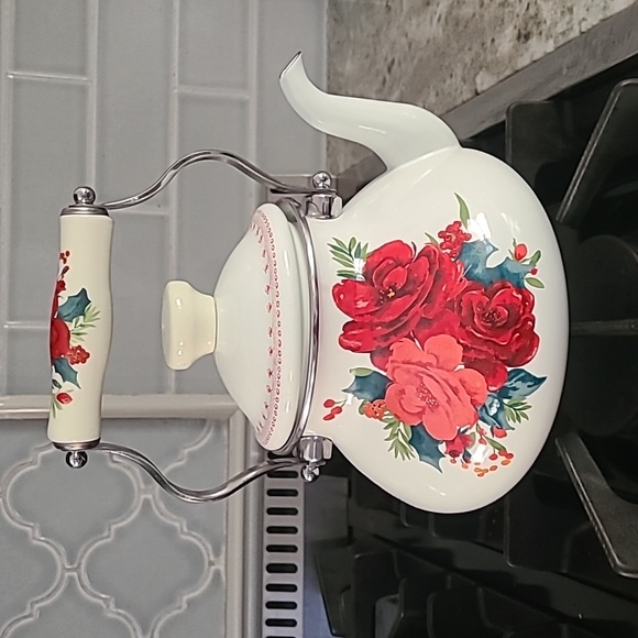 The Pioneer Woman | Kitchen | Pioneer Woman Cheerful Rose Tea Kettle ...